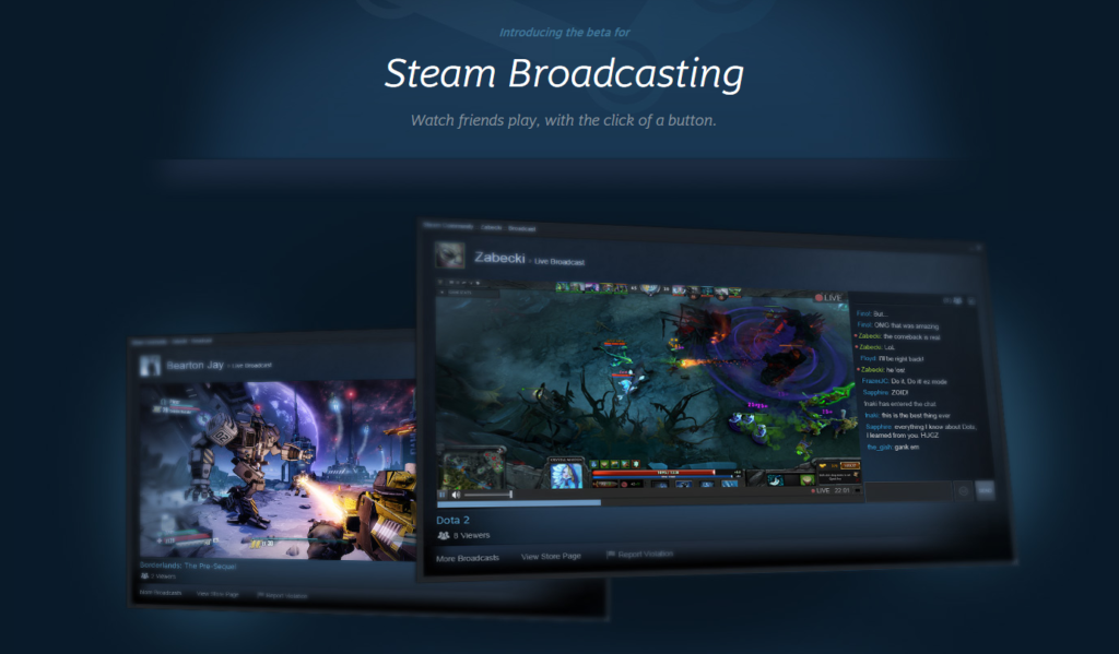 Steam Broadcasting Now on Beta | INQUIRER.net