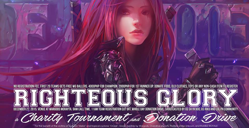 “A Gamer’s Hand is a Helping Hand” Righteous Glory: A Charity ...
